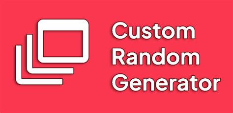 Custom Random Generator Android App