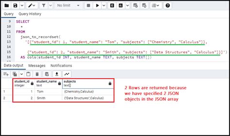 Postgresql Returning Multiple Records From Json Data Genspark