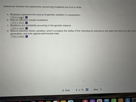 Solved Determine Whether The Statements Concerning Mutations