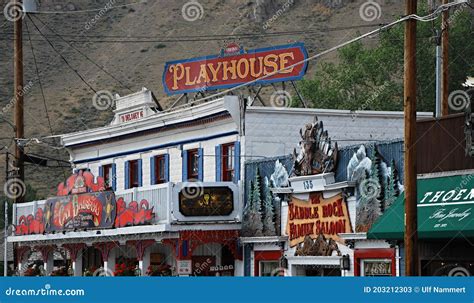 Street Scene In The Old Western Town Of Jackson Wyoming Editorial