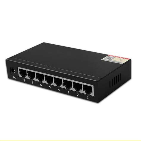 High Quality 10 100Mbps 8 Port Mini Ethernet Switch HUB Desktop RJ45 Network Adapter With Metal