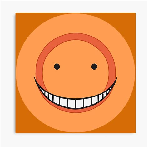 Koro Sensei Face Orange Canvas Print By Akazoku Redbubble