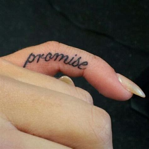Promise Tattoo On Pinky Finger
