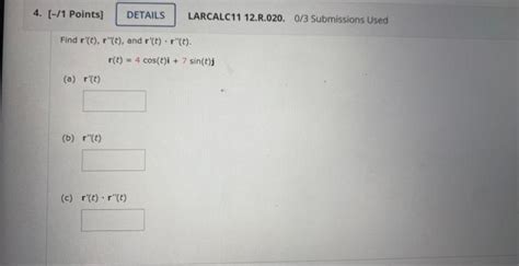 Solved Find R T R T And R T R T Chegg Com