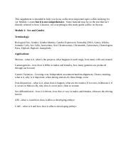 Module 1 Study Guide Sex And Gender Terminology Meiosis Course Hero