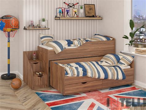 Ліжко двоярусне КД 06 ліве MaxiМеблі