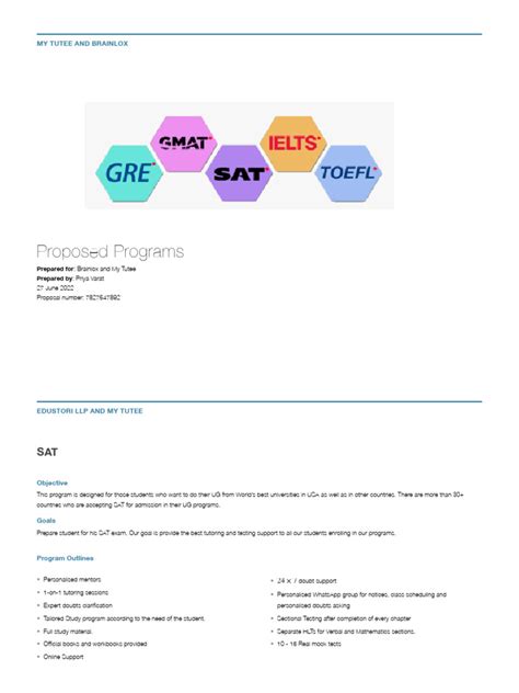 Sat Program Details Pdf Sat Graduate Record Examinations