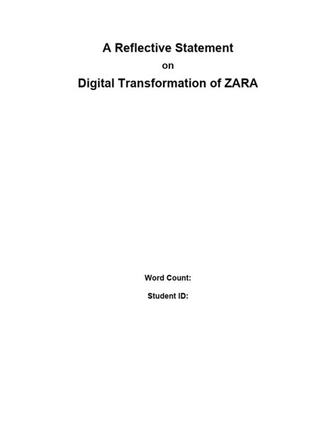 A Reflective Statement Pdf Innovation Business Model