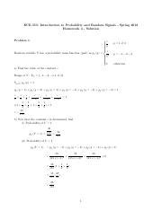 Sp ECE HW Solution Pdf ECE Introduction To Probability And Random Signals