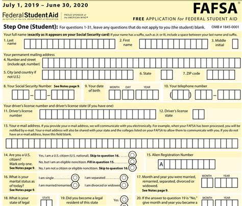 Fafsa Form Pdf Fill Out And Sign Online Dochub Worksheets Library
