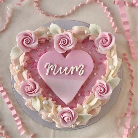 Mothers Day Retro Heart Cake Mothers Day