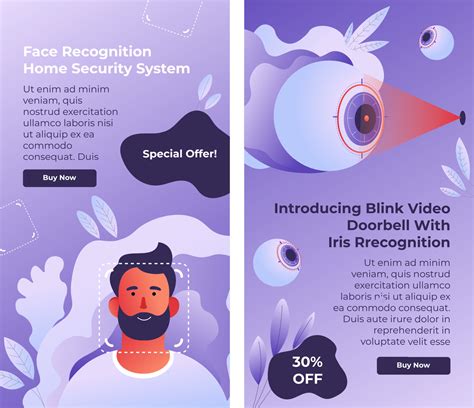Face Recognition Home Security System Blink Video 17739171 Vector Art
