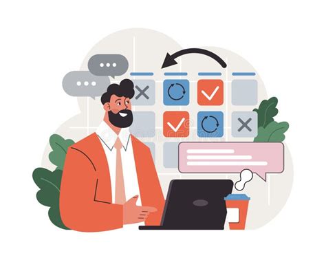 Progress Work Optimization And Efficiency Stock Vector Illustration