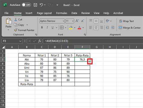 4 Rumus Rata Rata Excel Terbaru Tahun 2025