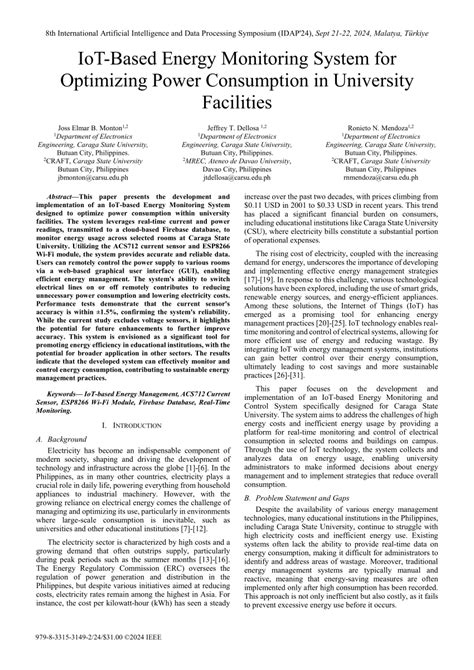 PDF IoT Based Energy Monitoring System For Optimizing Power Consumption In University Facilities