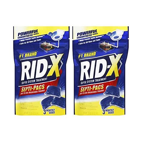 Rid X Septic Treatment 3 Month Supply Of Septi Pacs 32 Oz Pack Of 2