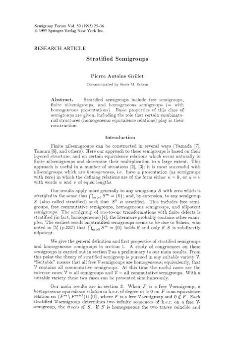 Pdf Stratified Semigroups Dokumentips