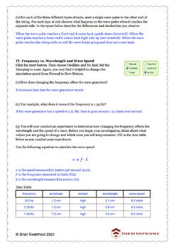 PhET Simulation Online Lab Wave On A String By Step By Step Science