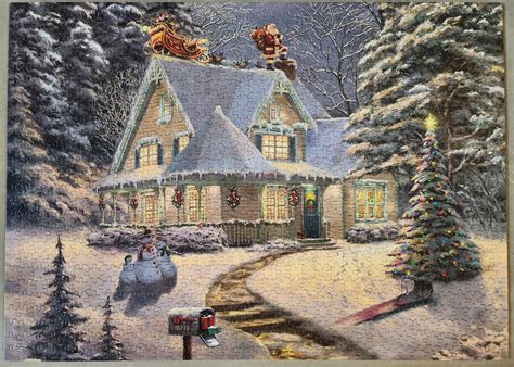 1000 Pc Ceaco Midnight Delivery A Beautiful Kinkade Got It As A Christmas T Just Finished