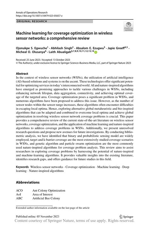 Machine Learning For Coverage Optimization In Wireless Sensor Networks