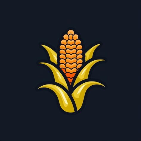 Vector De Logotipo De Maíz De Color Plano Imagen Premium Generada Con Ia