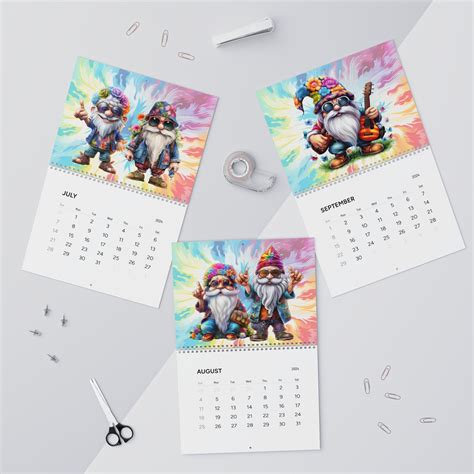 hippy gnome calendar hippy calendar gnome calendar kitchen wall
