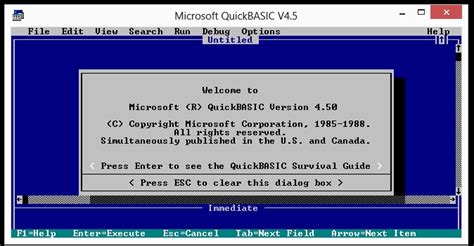 Sekedar Kumpulan Catatan Dan Informasi Microsoft Quickbasic V4 5 For