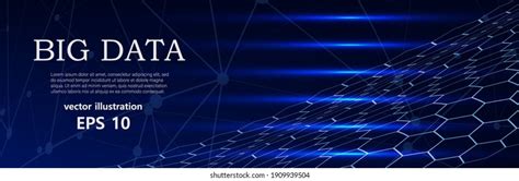 Abstract Dark Geometrical Background Connection Structure Stock Vector