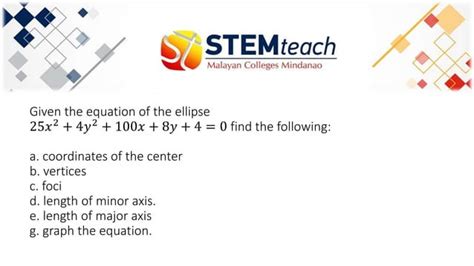 Conic Section Ellipse Stem Teach Pptx