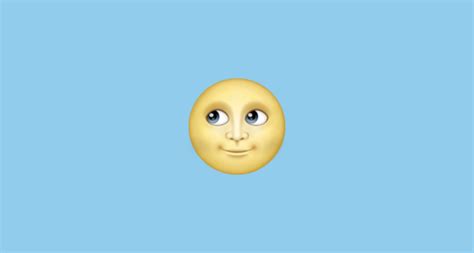 🌝 Full Moon Face Emoji On Whatsapp 223272