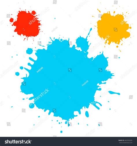 Splashes Blots Stains Vector Illustration Blue Stock Vector Royalty Free 462303205 Shutterstock