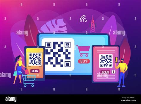 Qr Code Concept Vector Illustration Stock Vector Image And Art Alamy