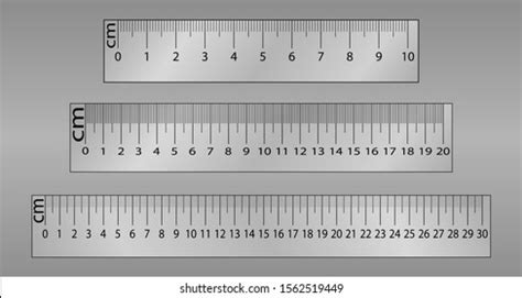 Original Ruler Measuring Tool Graduation Grid Stock Vector Royalty