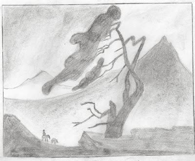 Pencil Sketch Of Tree In Storm My Pencil Drawing Art