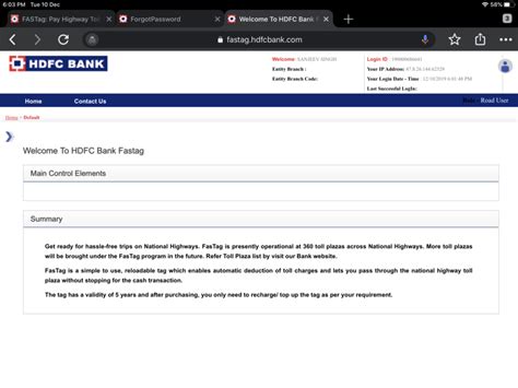 Hdfc Bank — Fastag 2533104