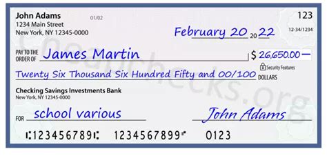 How To Write A Check For 26650 Dollars · Cheap Checks