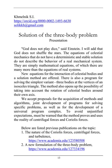 Pdf Three Body Problem