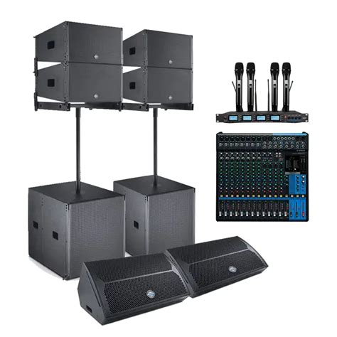 Amplifier Speaker Systems Professional Line Array Speakers