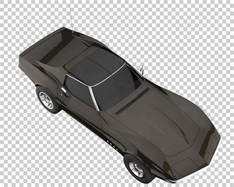 투명 한 배경에 근육 자동차입니다 3d 렌더링 일러스트레이션 프리미엄 Psd 파일