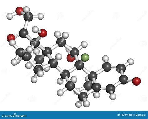 Dexamethasone Molecule This Anti Inflammatory Medication Is A Corticosteroid Hormone
