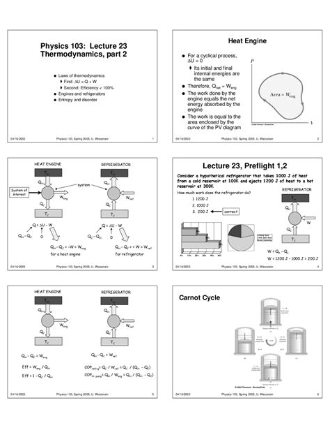 Lecture Notes On Thermodynamics General Physics Physics 103