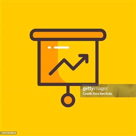presentation color flat line icon design with editable stroke suitable
