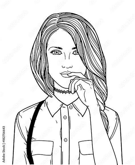 Shy Girl Sketch