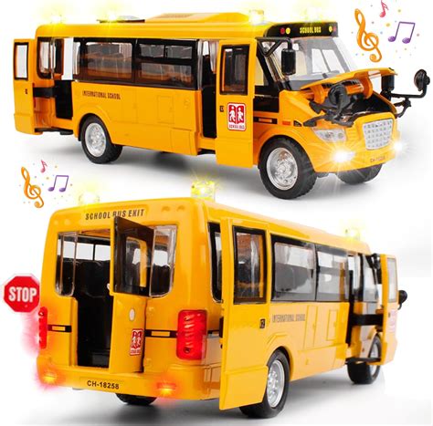 Large Yellow Die Cast School Bus Toy With Lights And Nepal Ubuy