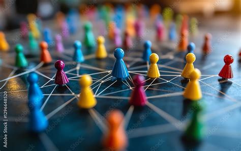 Colorful Figures Representing Hierarchical Organizational Structure Business Departments