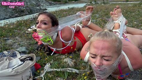Hogtied And Helpless In The Alps Riverbank Rope Capture Wmv
