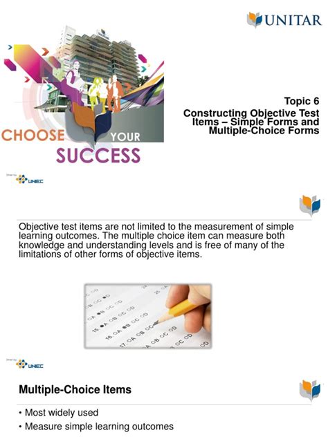 Constructing Effective Objective Test Items Guidelines For Writing Multiple Choice True False