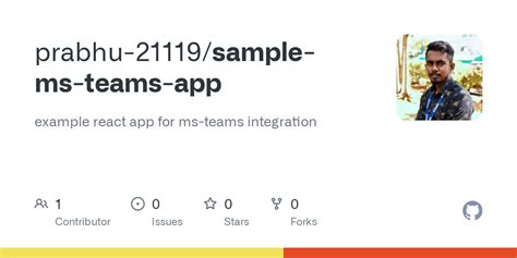 GitHub Prabhu 21119 Sample Ms Teams App Example React App For Ms