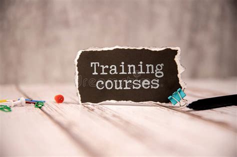 Training Courses Text On Notepad Concept Background Stock Photo