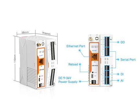 Buy Usr M100 Remote Io Gateway Module 2do2di2ai Expandable Io Online In India At